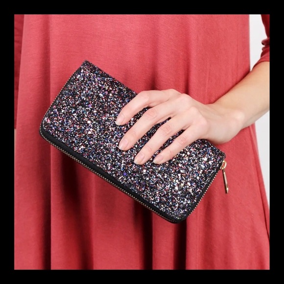 Bags | Newblack Glitter Wallet | Poshmark
